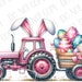 Easter Pink Tractor PNG, Farm Tractor Sublimation, Digital Download ...
