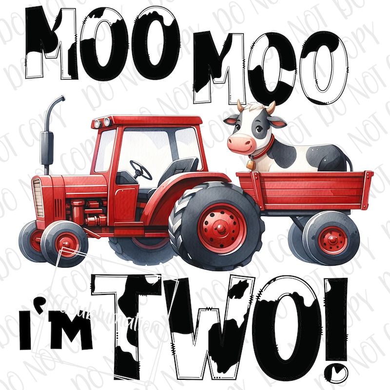 Moo Moo Im Two Svg - Etsy