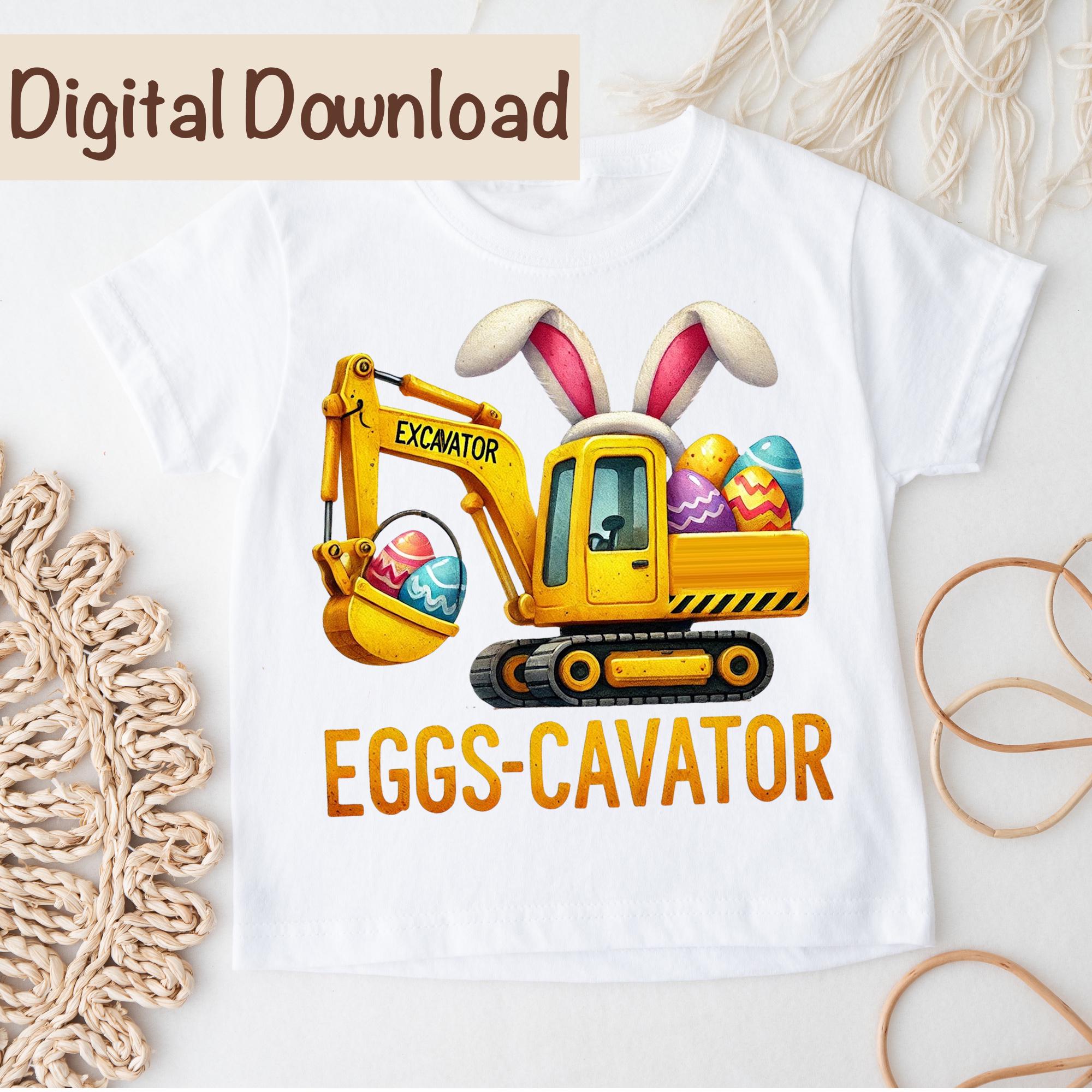 Easter Excavator PNG, Construction Truck Sublimation, Digital Download ...