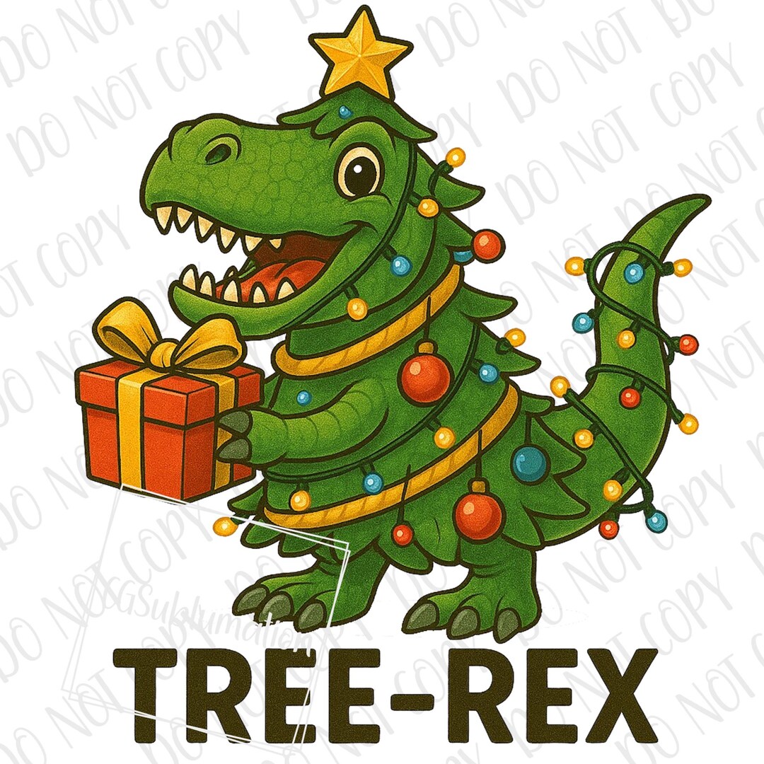 Dinosaur Christmas Tree Rex PNG | Tree Rex Christmas Tree Png ...
