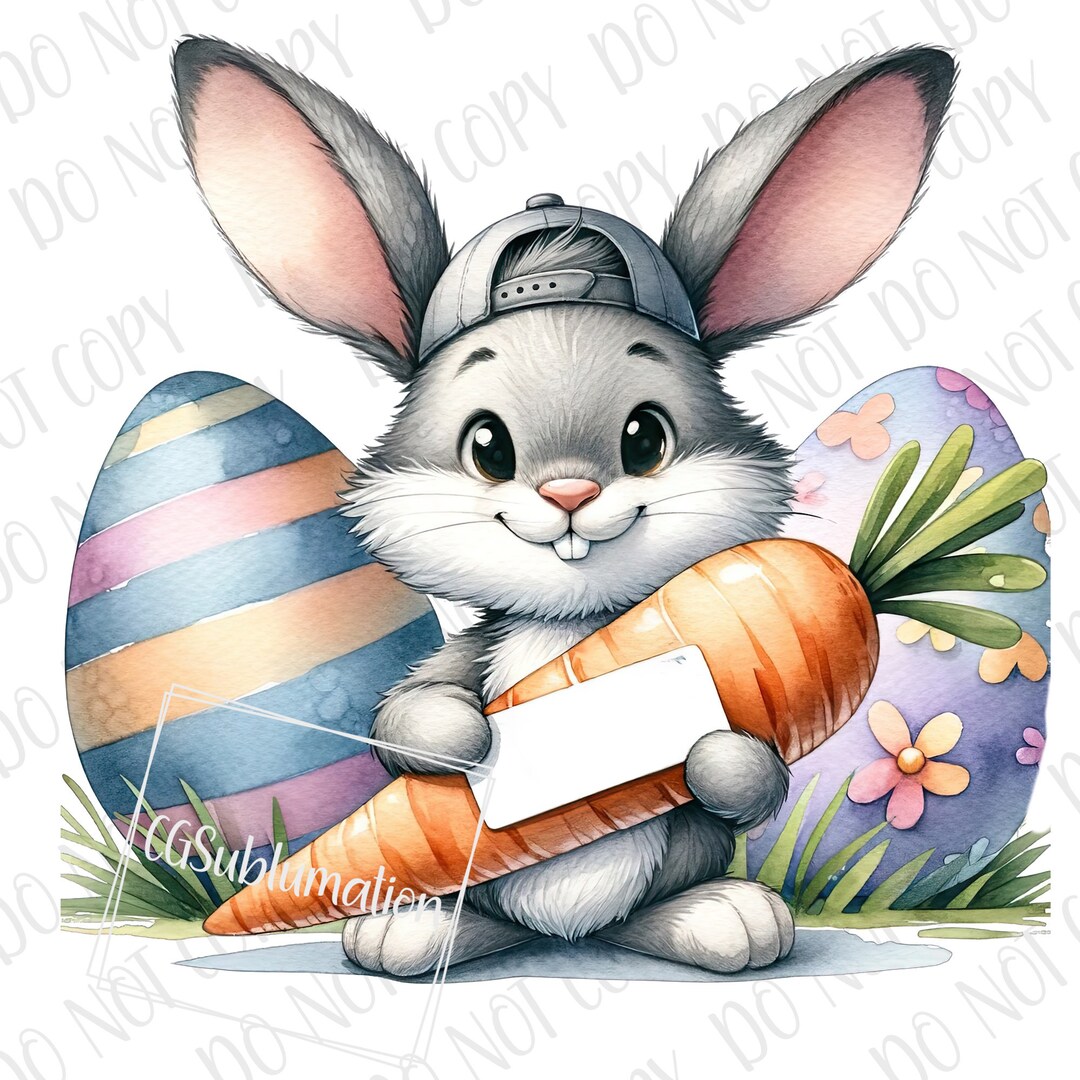 Easter Bunny Name Plate PNG, Customized Easter, Digital Download ...