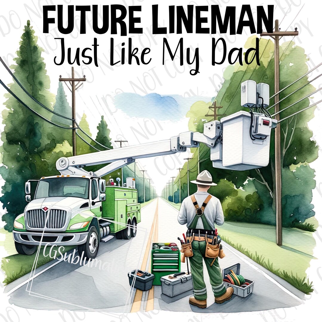 Future Lineman Baby Sublimation PNG, Future Lineman Sublimation ...