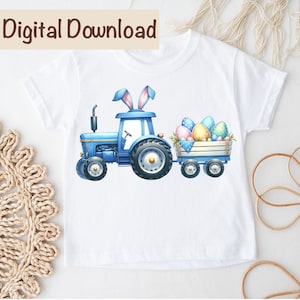 Easter Tractor PNG, Farm Tractor Sublimation, Digital Download, Easter ...