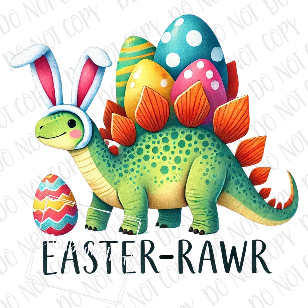 Easter Dinosaur PNG, Stegosaurus Sublimation, Digital Download, Easter ...