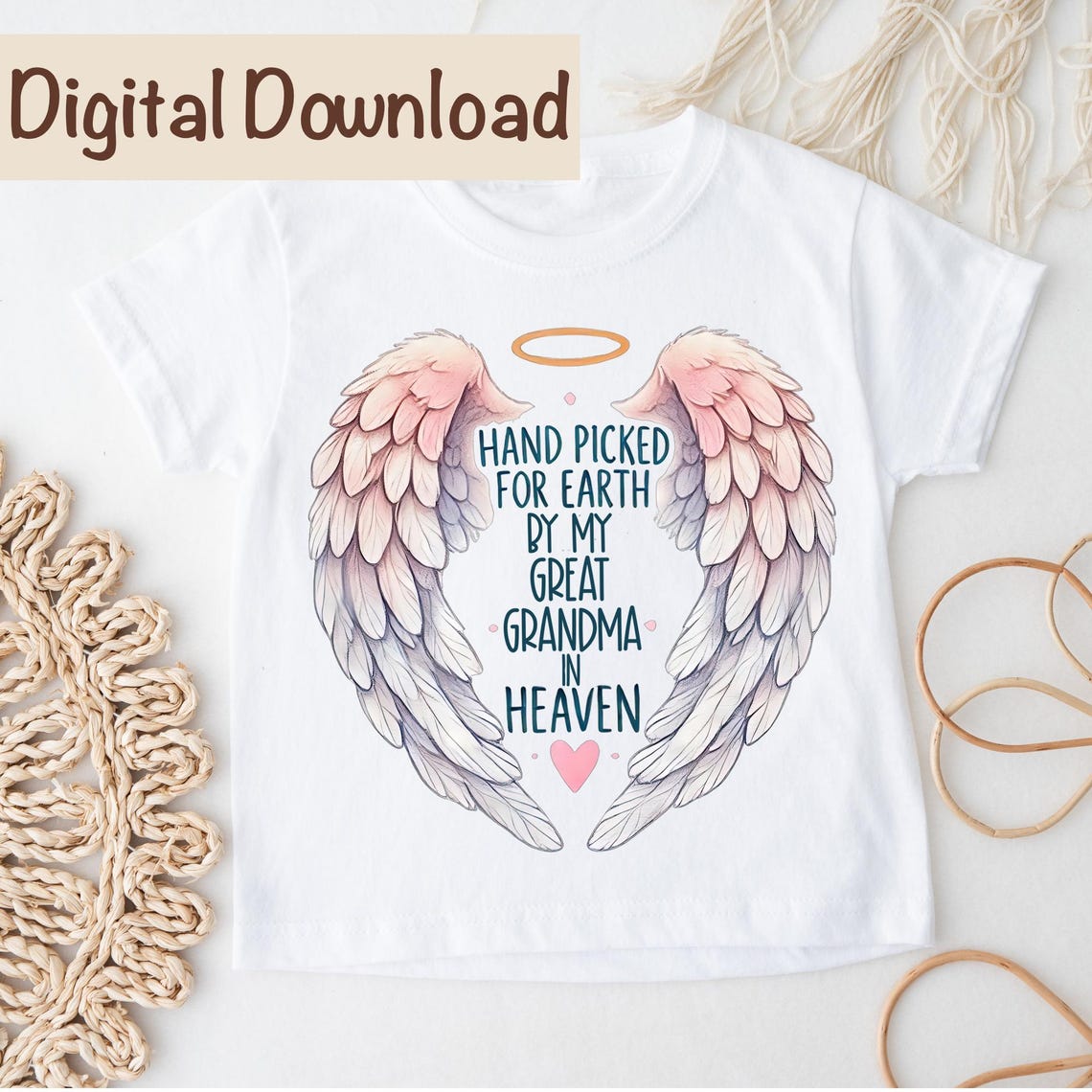 Hand Picked for Earth by My Great Grandma in Heaven Sublimation PNG ...