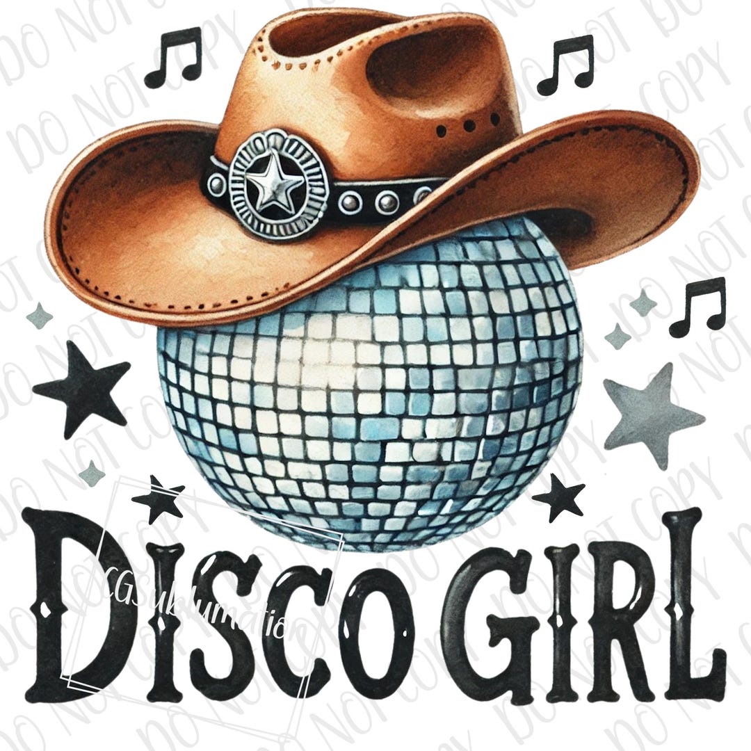 Cowgirl Disco Girl Png, Country PNG, Disco Cowgirl Sublimation, Cowgirl ...
