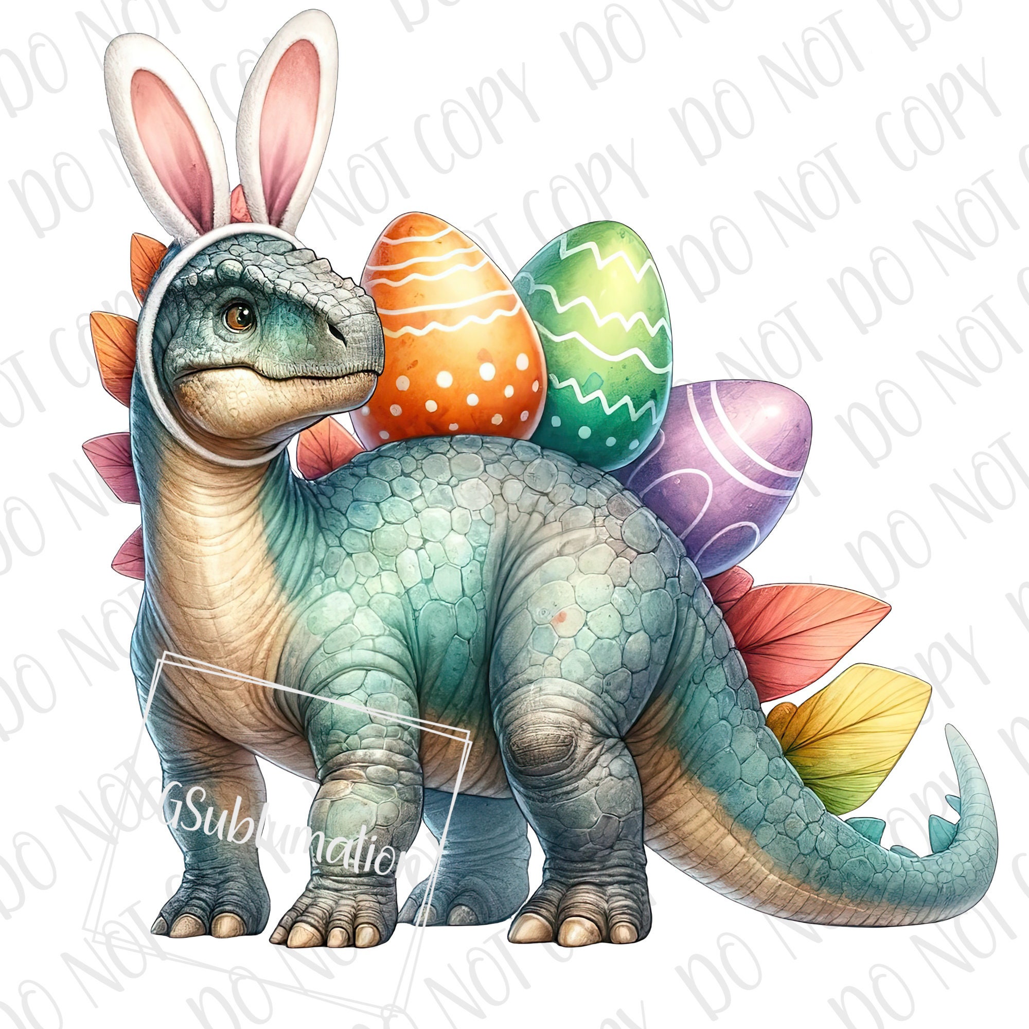 Easter Dinosaur PNG | Stegosaurus Sublimation | Digital Download ...