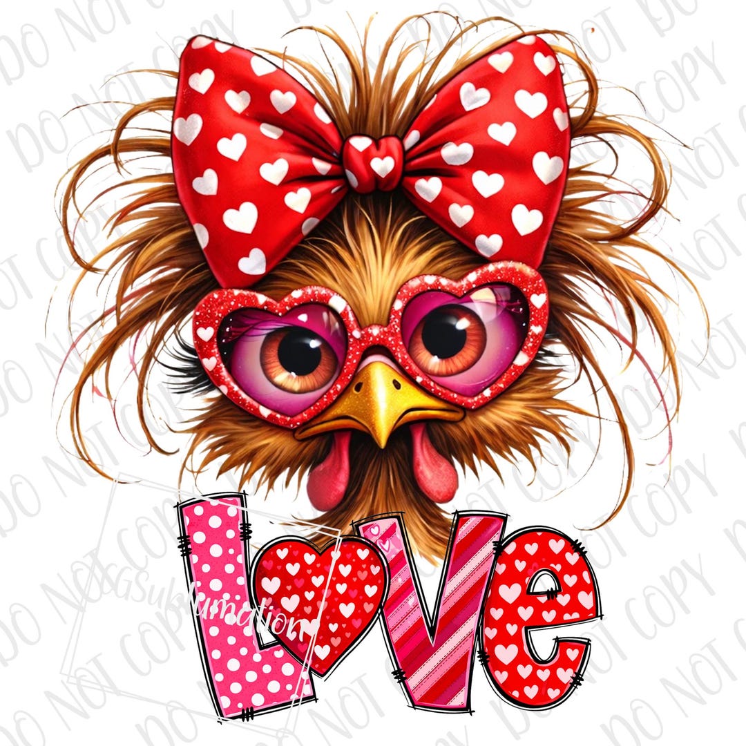 Funny Chicken PNG, Valentine Chicken Lady Sublimation, Farm Chicken Hen ...