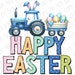 Easter Tractor PNG, Farm Tractor Sublimation, Digital Download, Easter ...