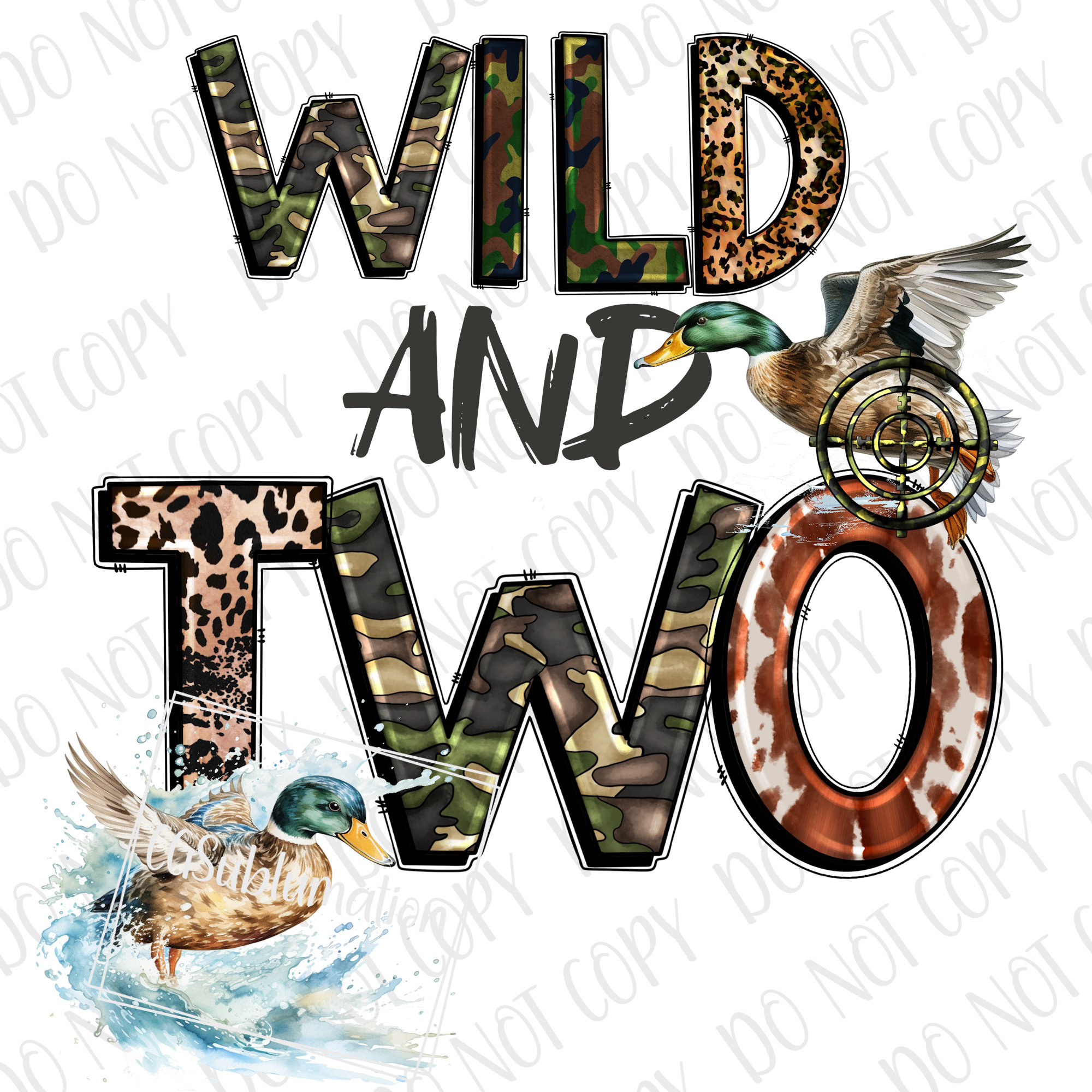 Duck Hunting PNG Wild and Two Sublimation Digital Download - Etsy