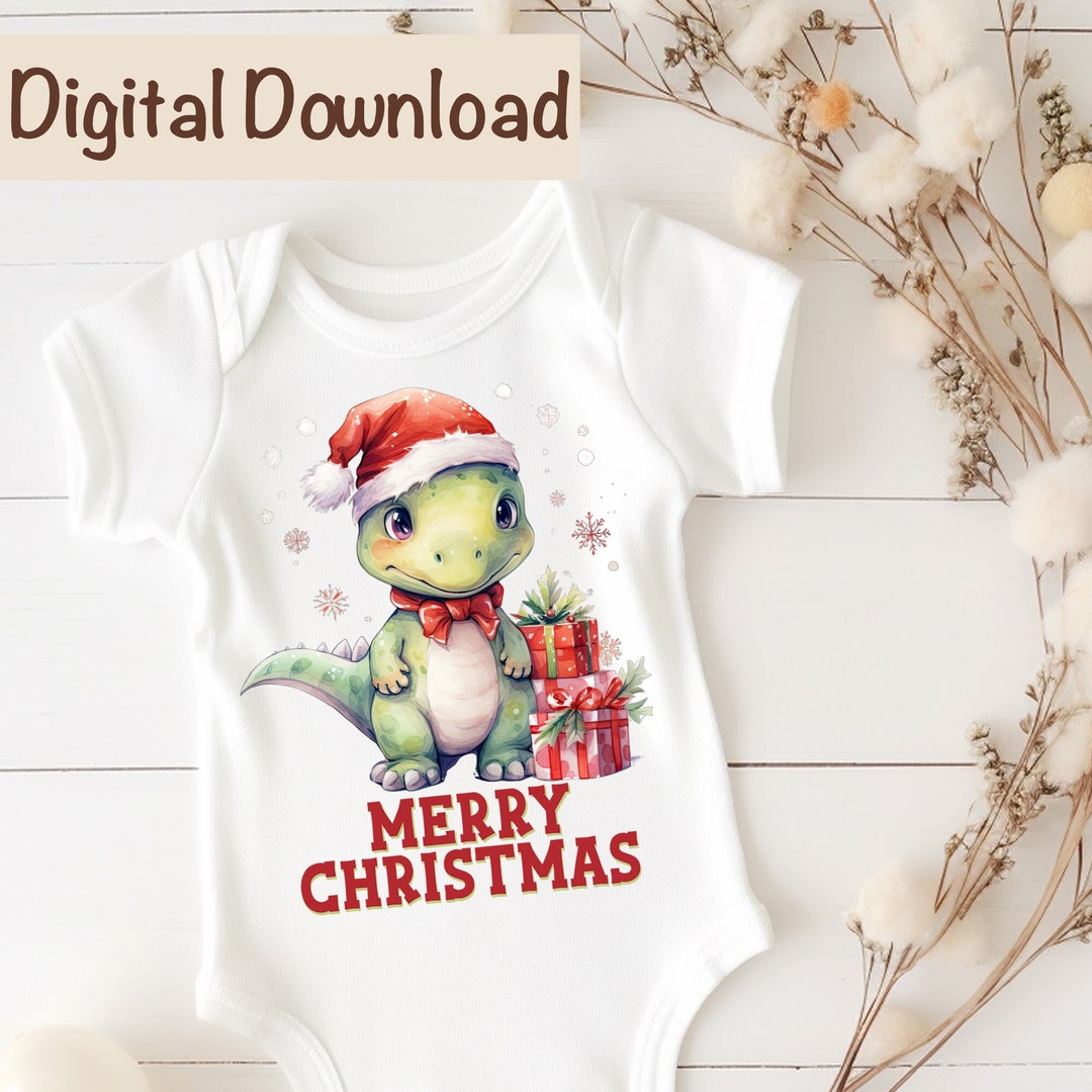 Dinosaur Merry Christmas PNG, Funny Santa T-rex Sublimation, Digital ...
