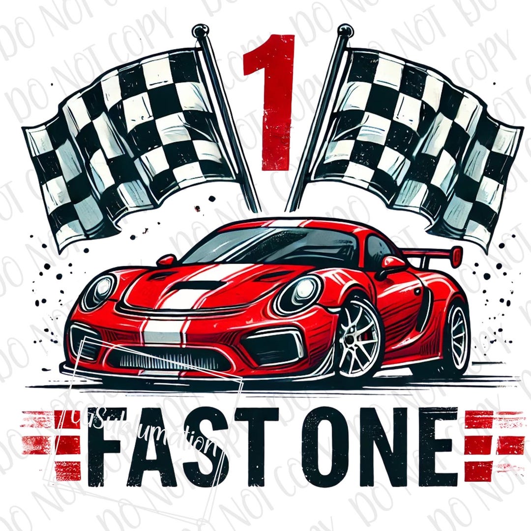 Fast One Race Car Png Sublimation, Racecar Birthday Party Png, Digital ...
