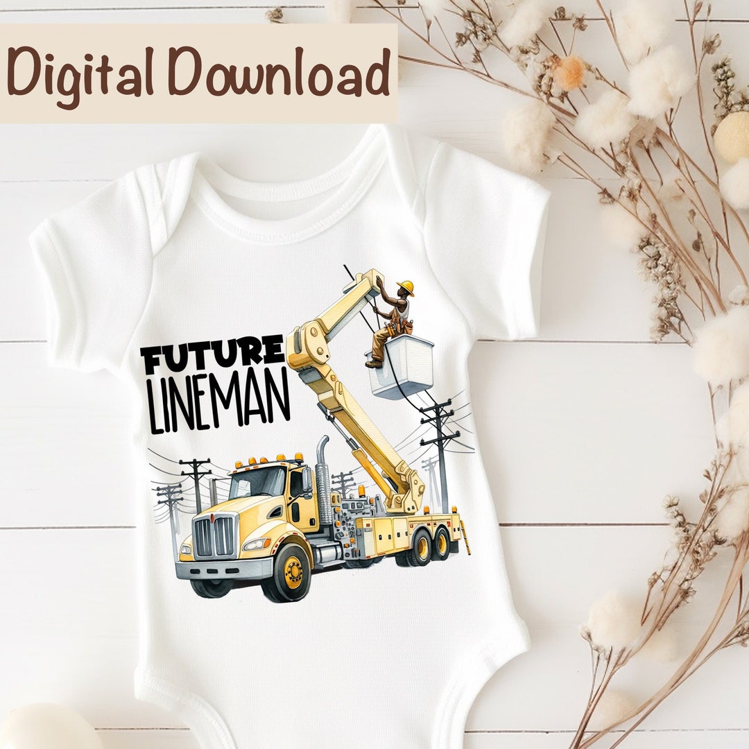 Lineman Baby Sublimation PNG, Future Lineman Sublimation, Digital ...