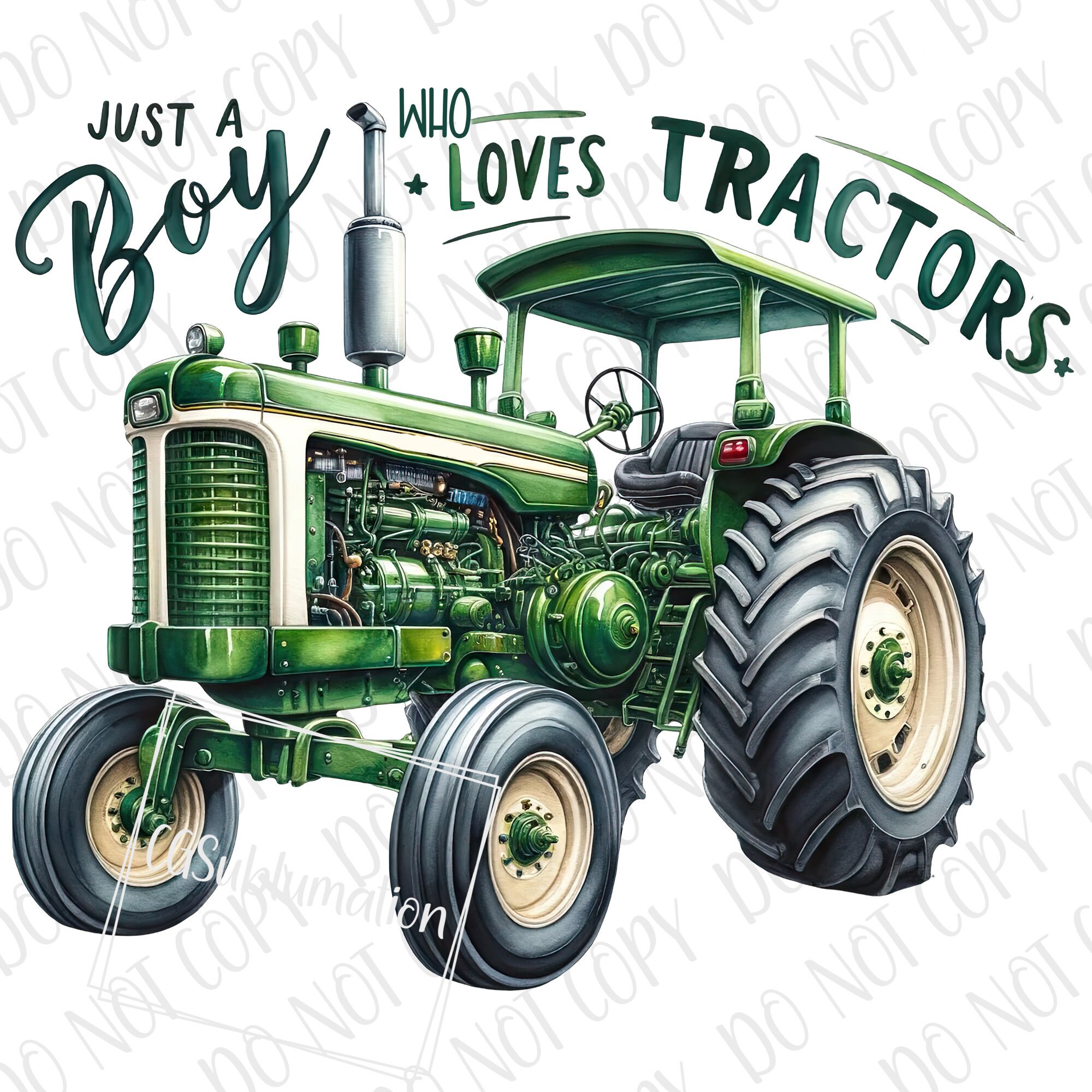 Farm Tractor Png Sublimation, Just A Boy Who Loves Tractors Png Digital ...