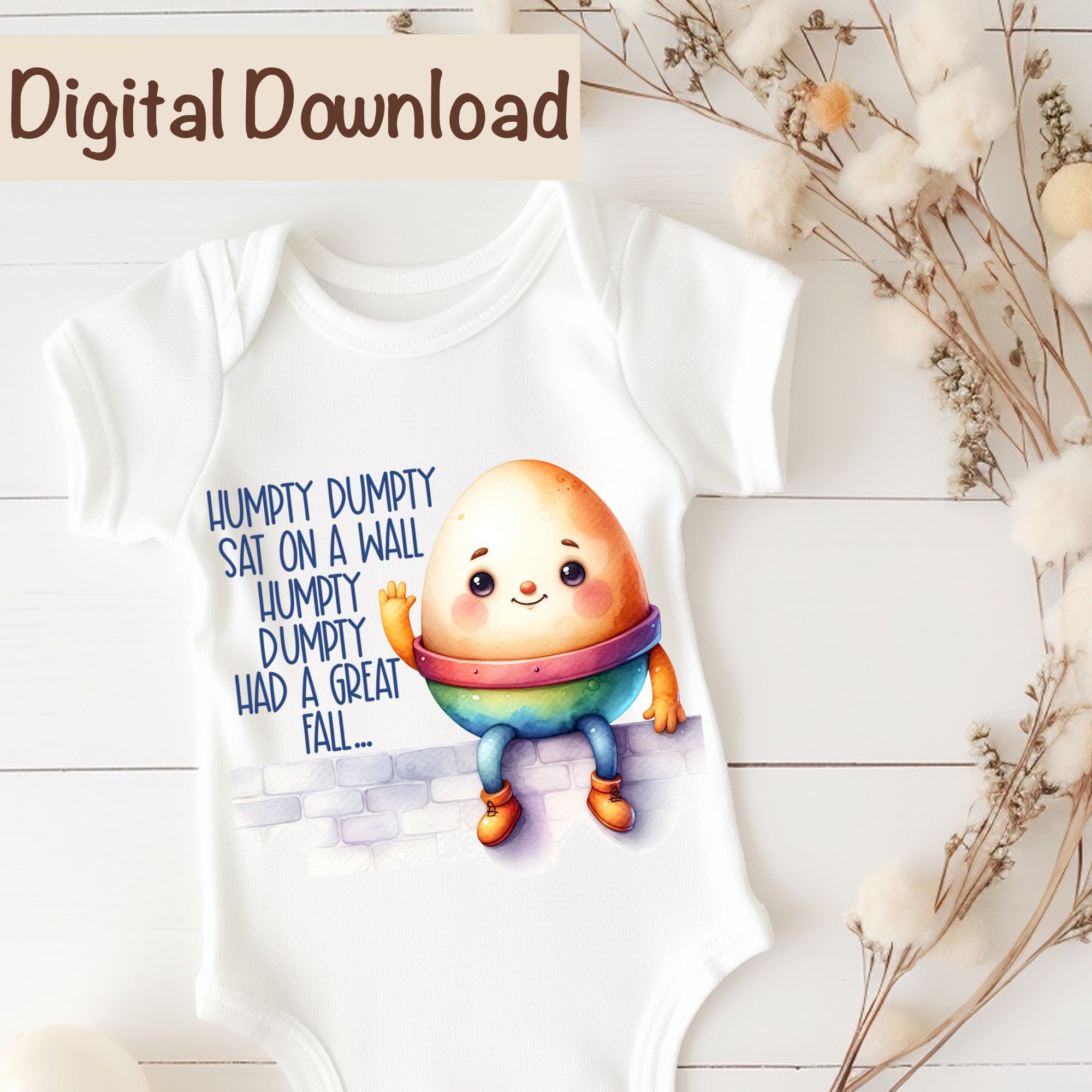 Humpty Dumpty PNG, Nursery Rhyme Sublimation, Digital Download, Nursery ...