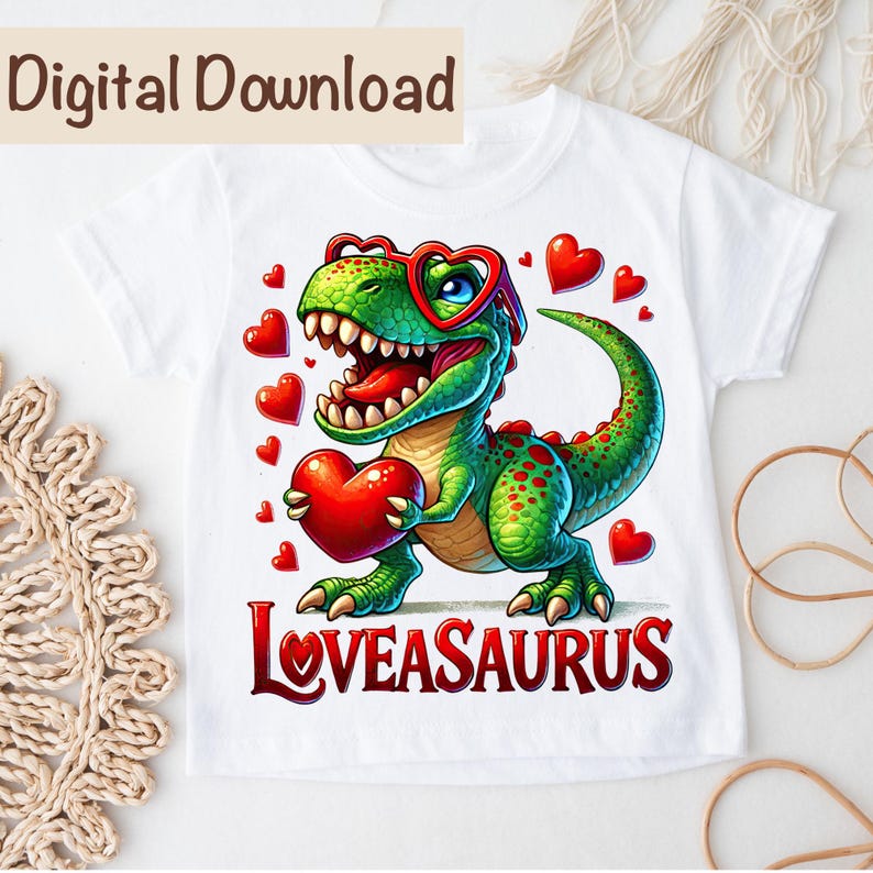 Dinosaur Valentine PNG, Funny Loveasaurus T-rex Sublimation, Digital ...
