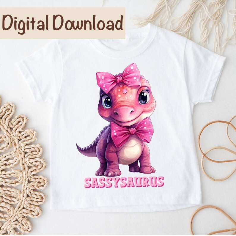 Pink T-rex Dinosaur Png, Sassy Saurus PNG, Funny Sassysaurus Dinosaur ...
