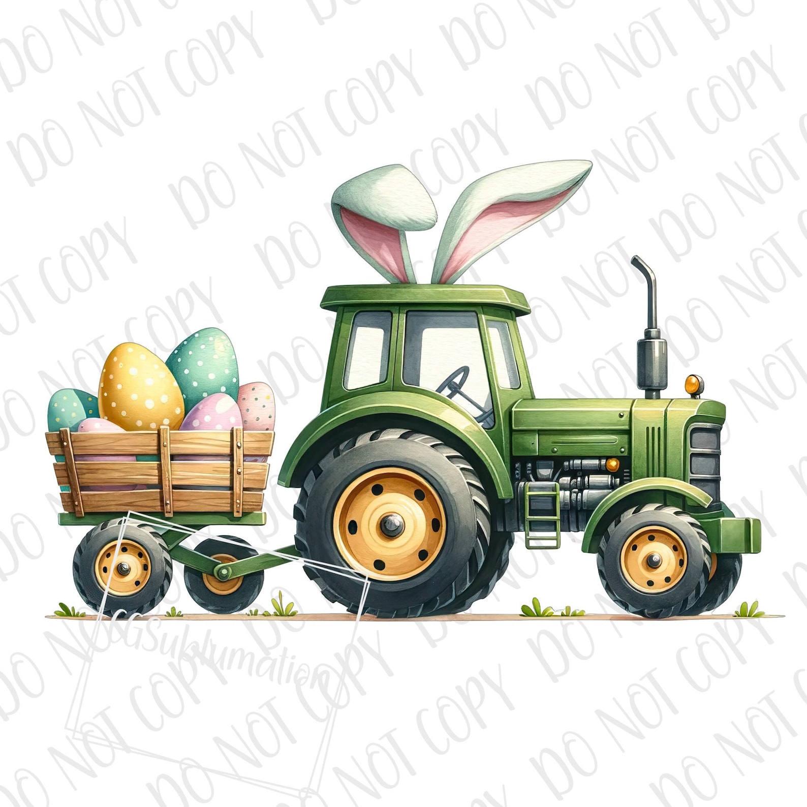 Easter Tractor PNG, Farm Tractor Sublimation, Digital Download, Easter ...