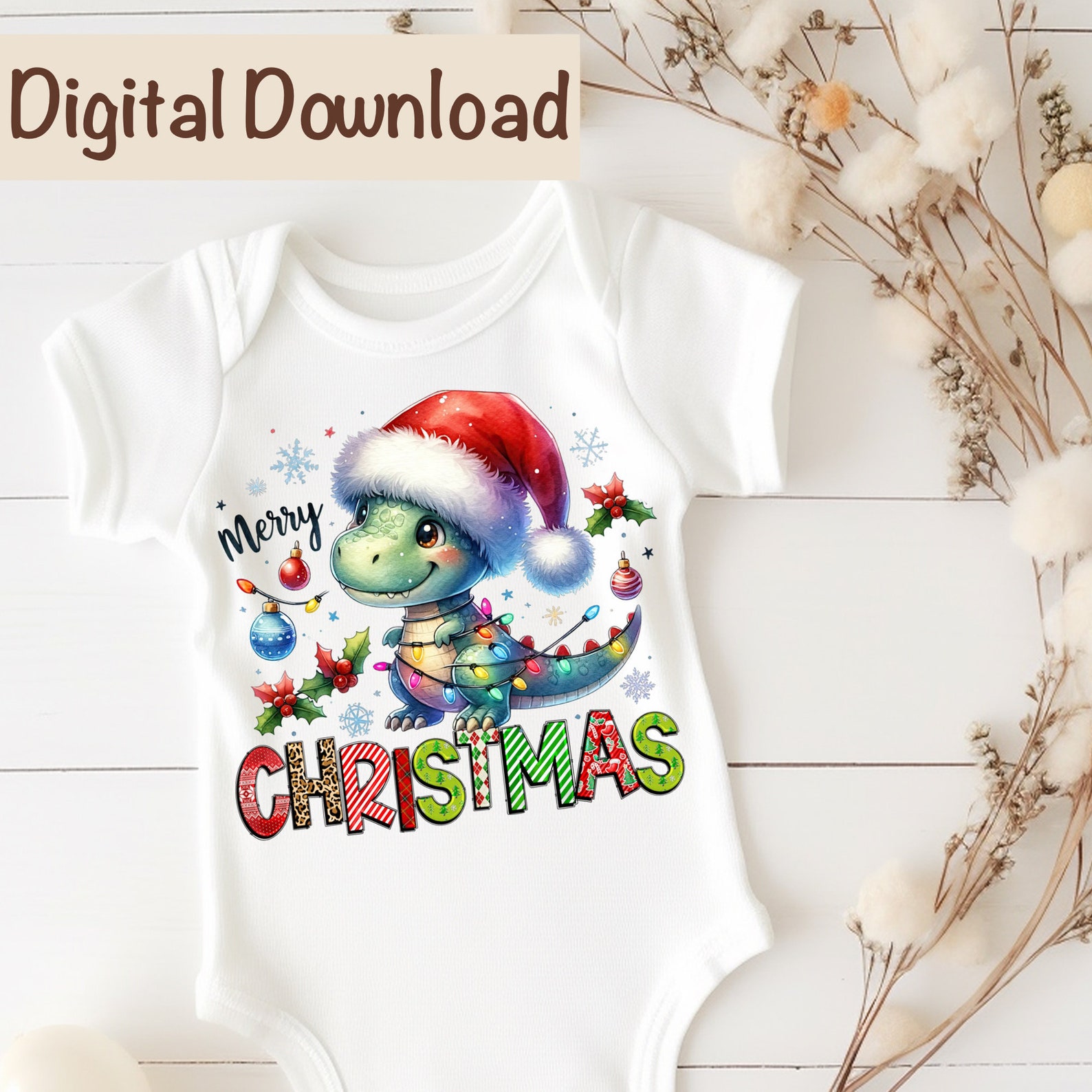 Dinosaur Merry Christmas PNG, Funny Santa T-rex Sublimation, Digital ...