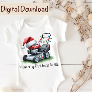 Christmas Lawnmower Kids Sublimation, Digital Download, Santa Lawn ...