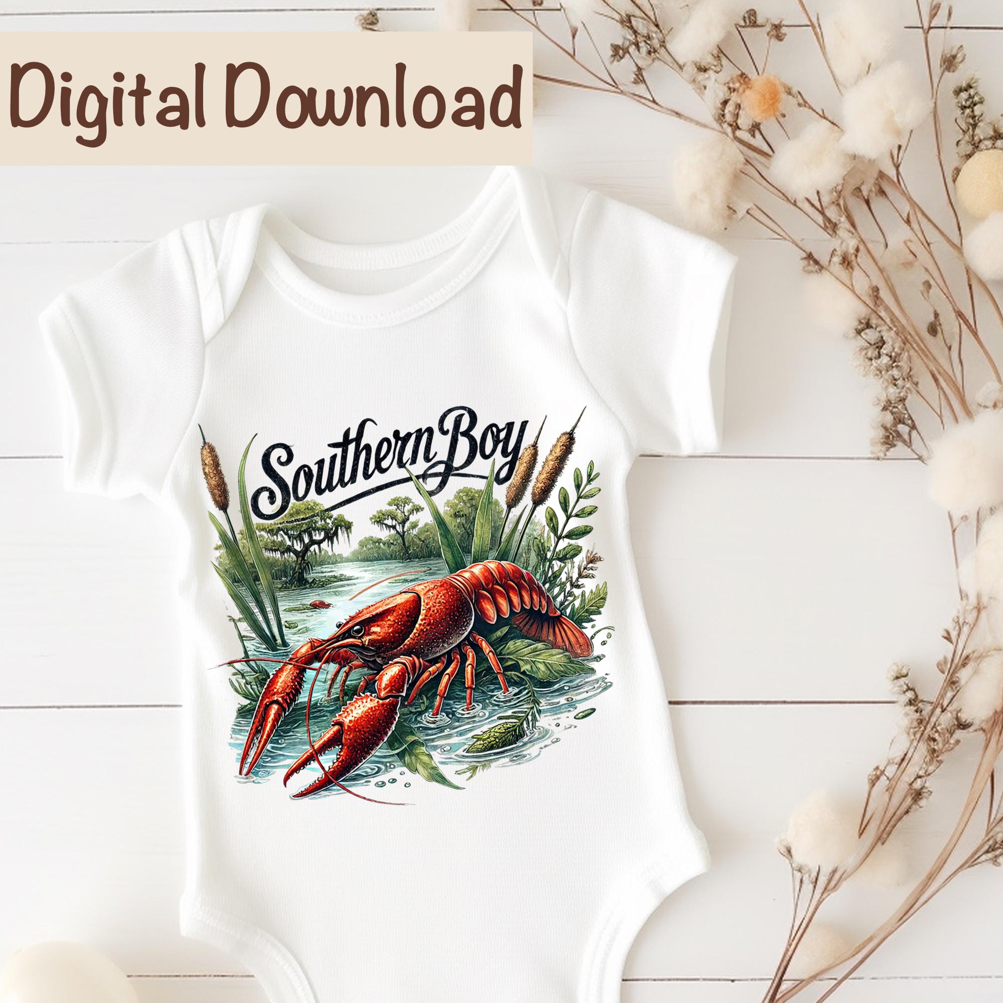 Southern Boy Png, Crawfishing PNG, Crawfish Sublimation, Fishing ...