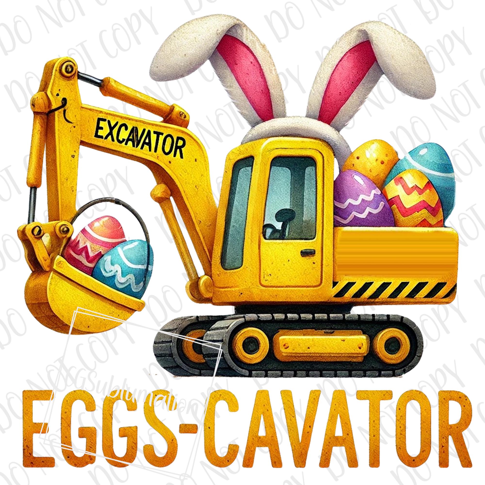 Easter Excavator PNG, Construction Truck Sublimation, Digital Download ...