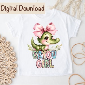Bayou Girl Baby PNG | Alligator Bayou Girl Sublimation | Digital ...