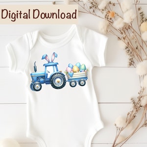 Easter Tractor PNG, Farm Tractor Sublimation, Digital Download, Easter ...