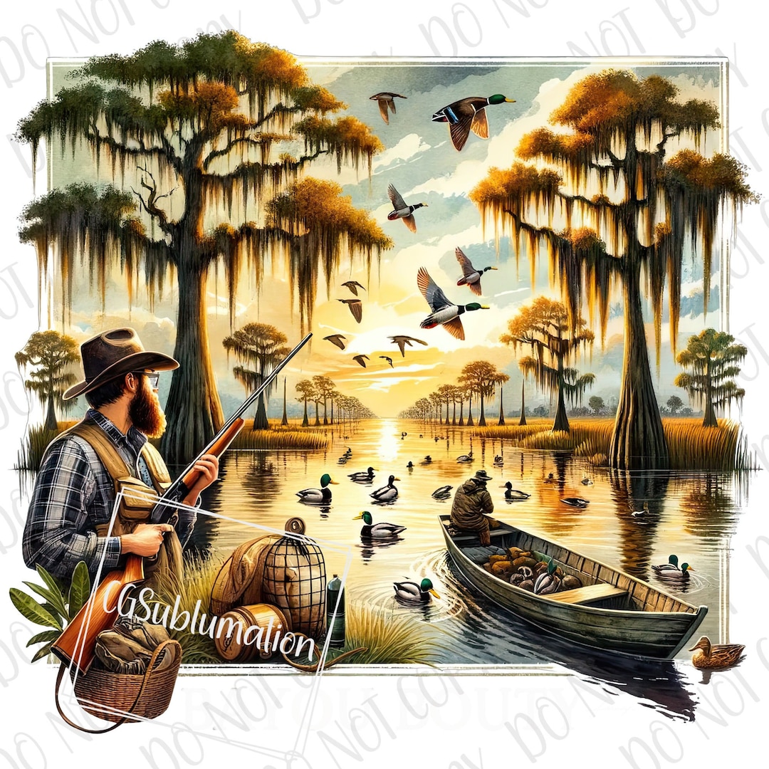 Bayou Hunting PNG Hunting Sublimation Digital Download, Mallard Ducks ...