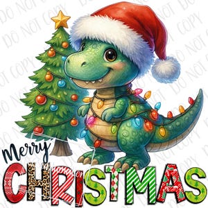 Dinosaur Merry Christmas PNG, Funny Santa T-rex Sublimation, Digital ...