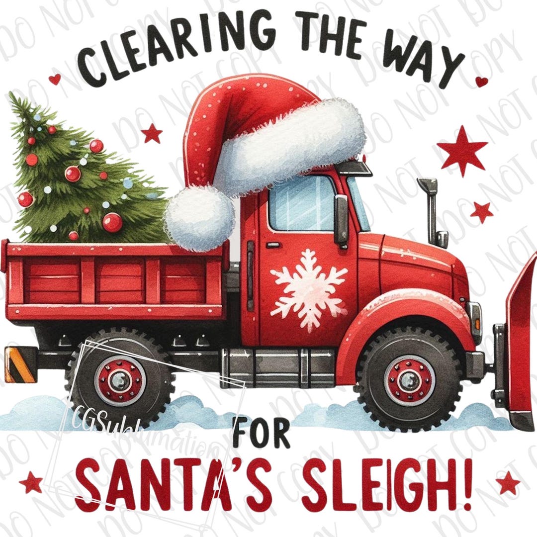 Christmas Snow Plow PNG, Clearing the Way for Santa's Sleigh ...