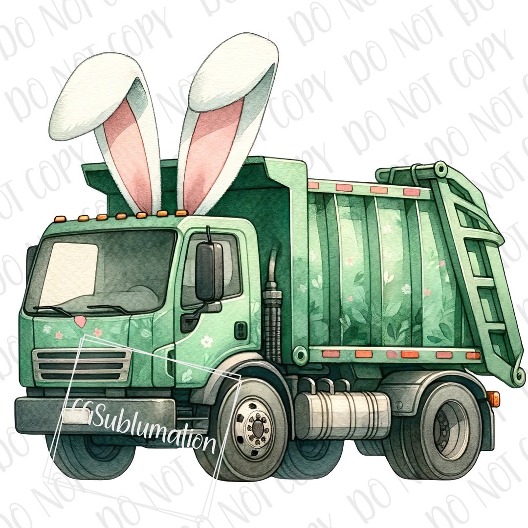 Easter Garbage Truck PNG Trucks Sublimation Digital Download Easter ...