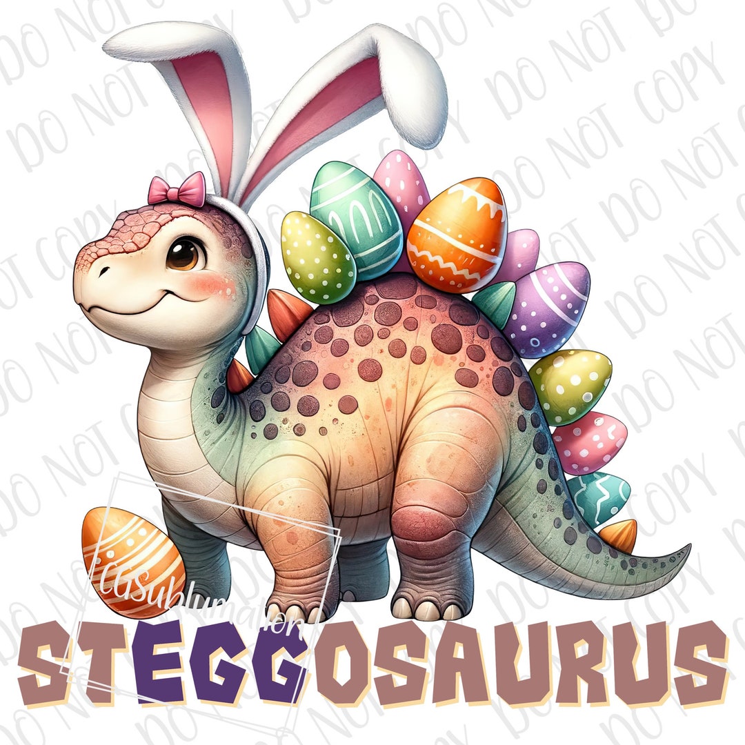Easter Dinosaur PNG | Stegosaurus Sublimation | Digital Download ...