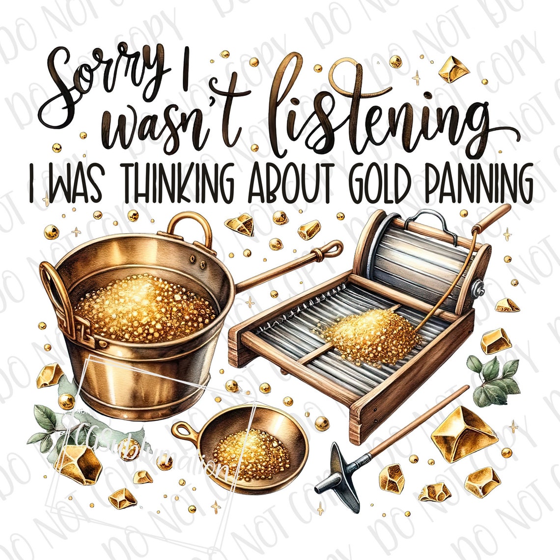 Gold Panning PNG, Thinking About Gold Panning Sublimation Gold Mining ...