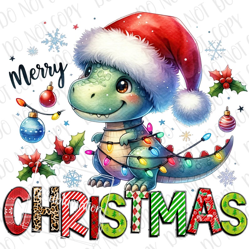 Dinosaur Merry Christmas PNG, Funny Santa T-rex Sublimation, Digital ...