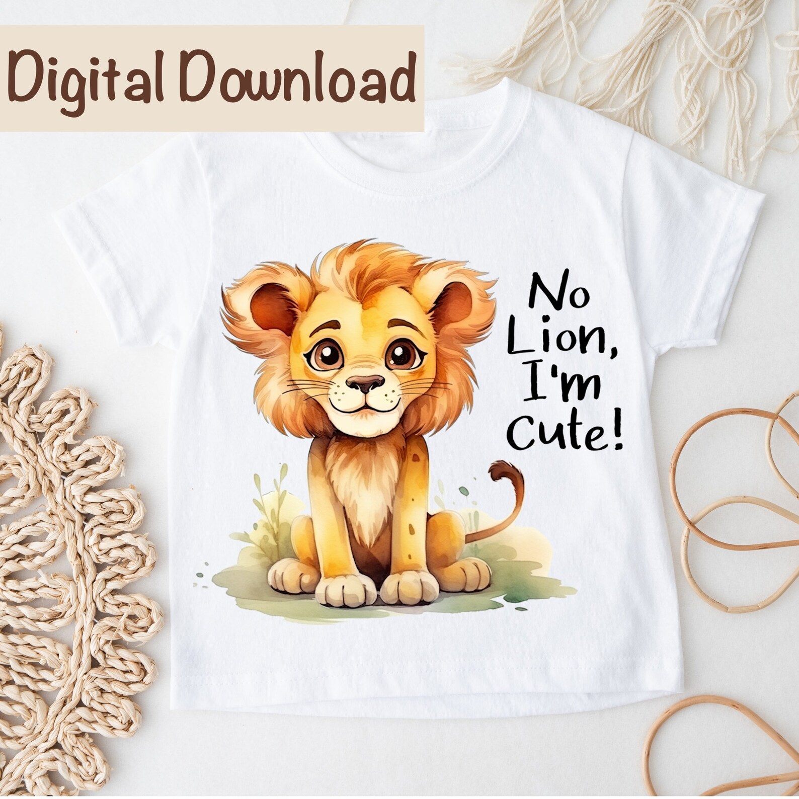 No Lion I'm Cute Png Lion PNG Funny Cute Lion - Etsy