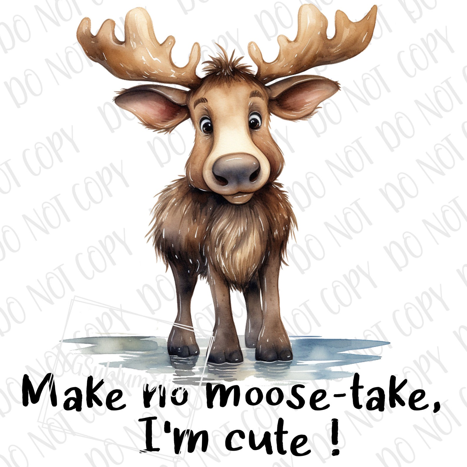 Moose I'm Cute Png, Moose PNG, Funny Cute Moose Sublimation, Moose Clipart, Cute Moose Baby ...