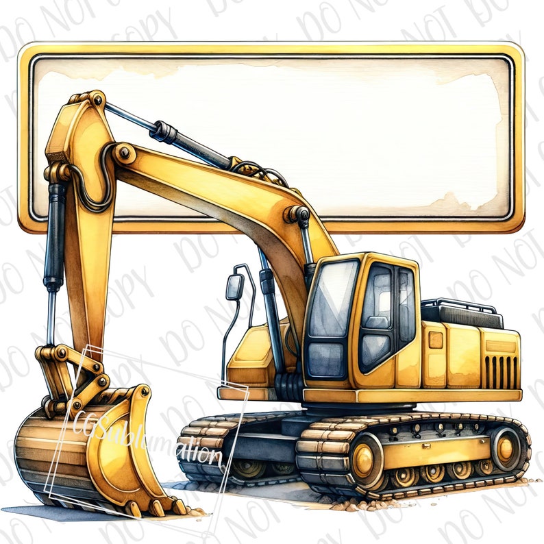 Construction Excavator Name Sign Png Sublimation, Construction Boy ...