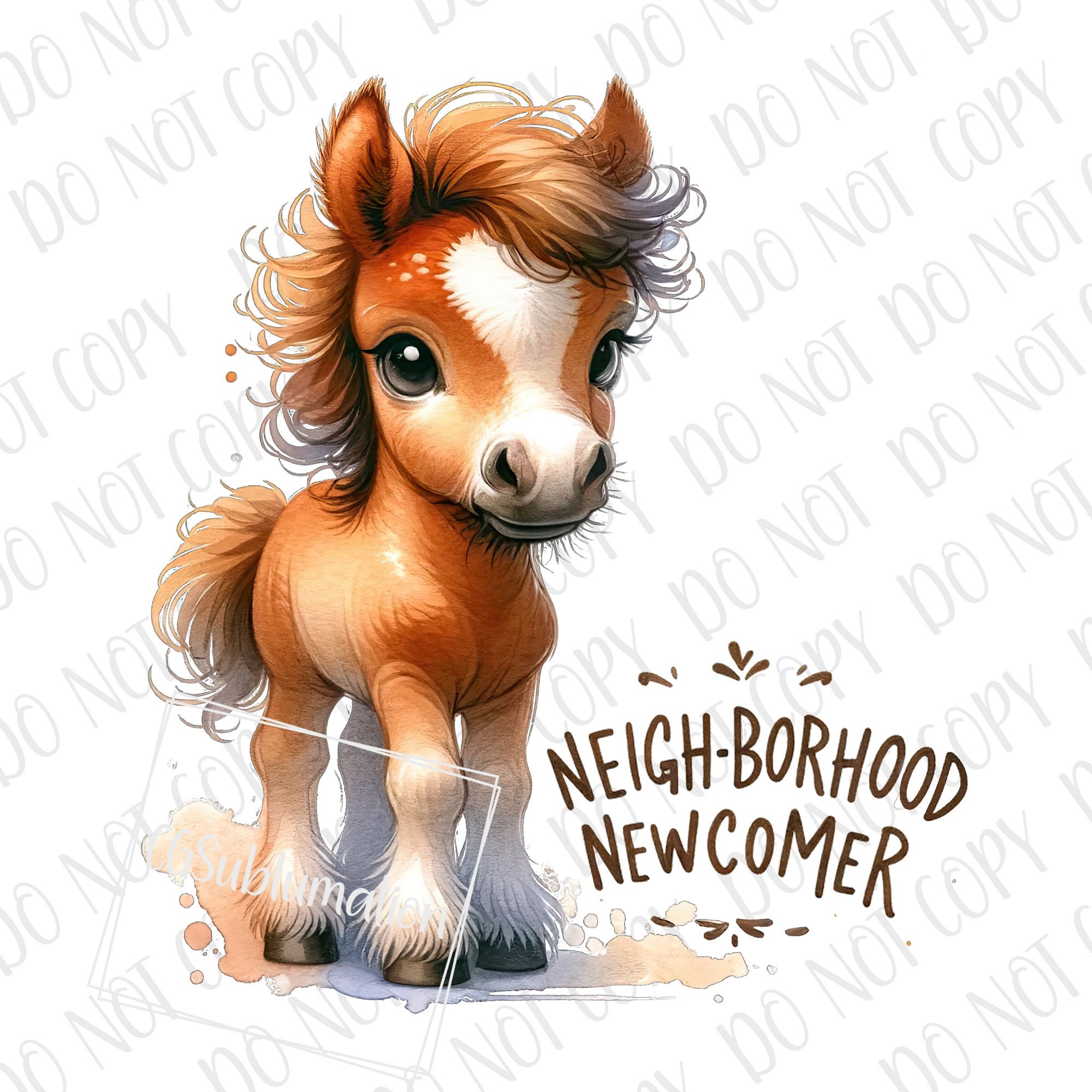 Cute Horse Baby PNG, Horse PNG, Baby Horse Sublimation, Digital ...
