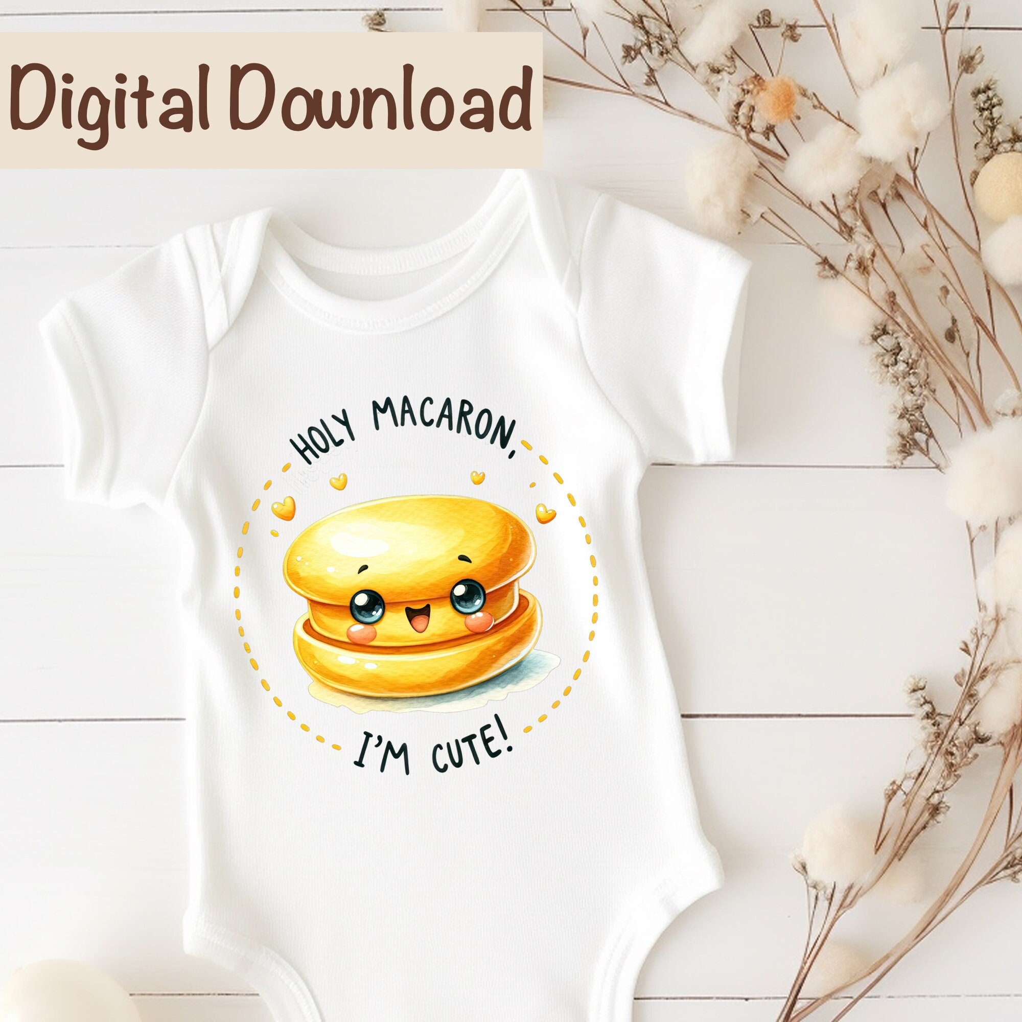 Holy Macaron Baby PNG Cute French Baby Sublimation New Baby Macaron ...