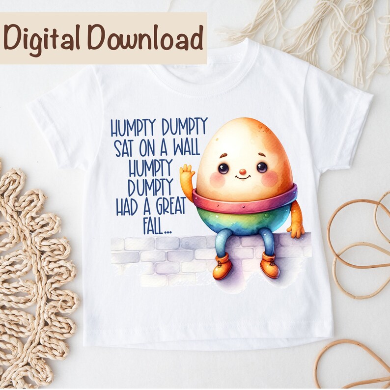 Humpty Dumpty PNG, Nursery Rhyme Sublimation, Digital Download, Nursery ...