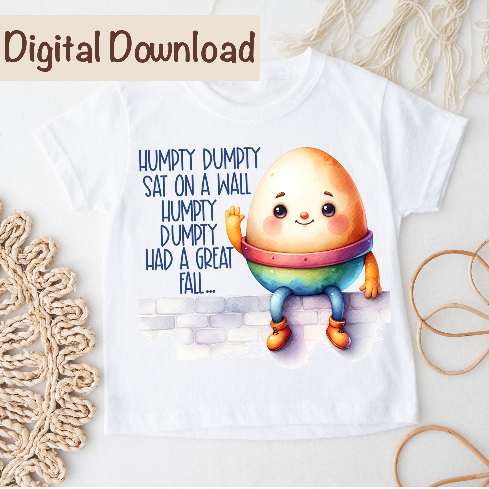 Humpty Dumpty PNG, Nursery Rhyme Sublimation, Digital Download, Nursery ...