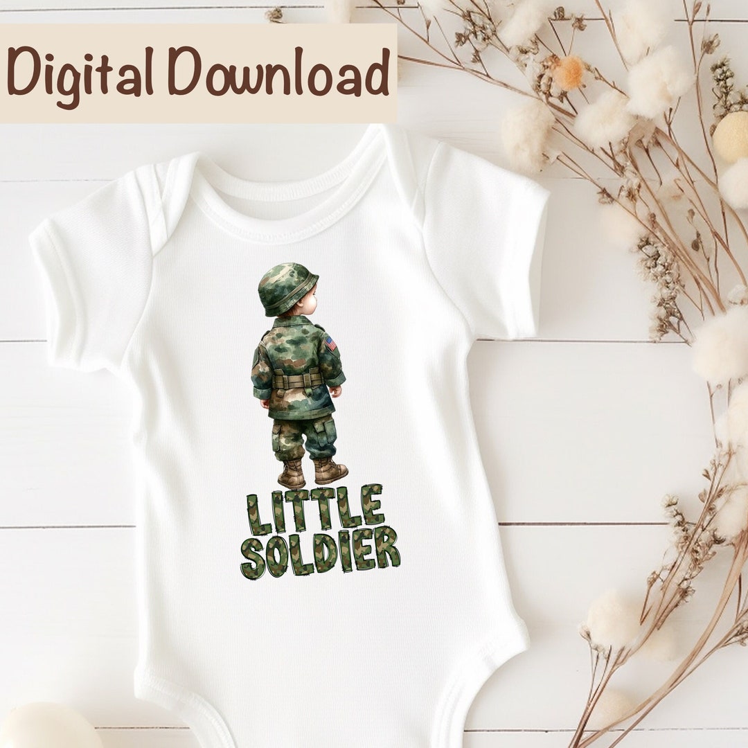 Little Soldier Baby Boy PNG, Military Kids Sublimation, Digital ...