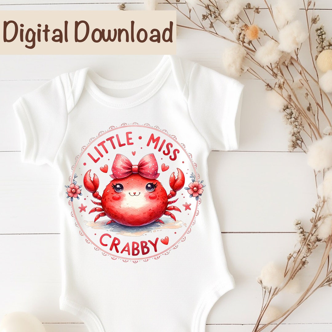 Crabbing PNG, Little Miss Crabby Sublimation PNG, Crab Fishing ...