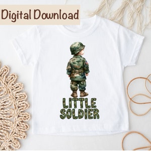 Little Soldier Baby Boy PNG, Military Kids Sublimation, Digital ...