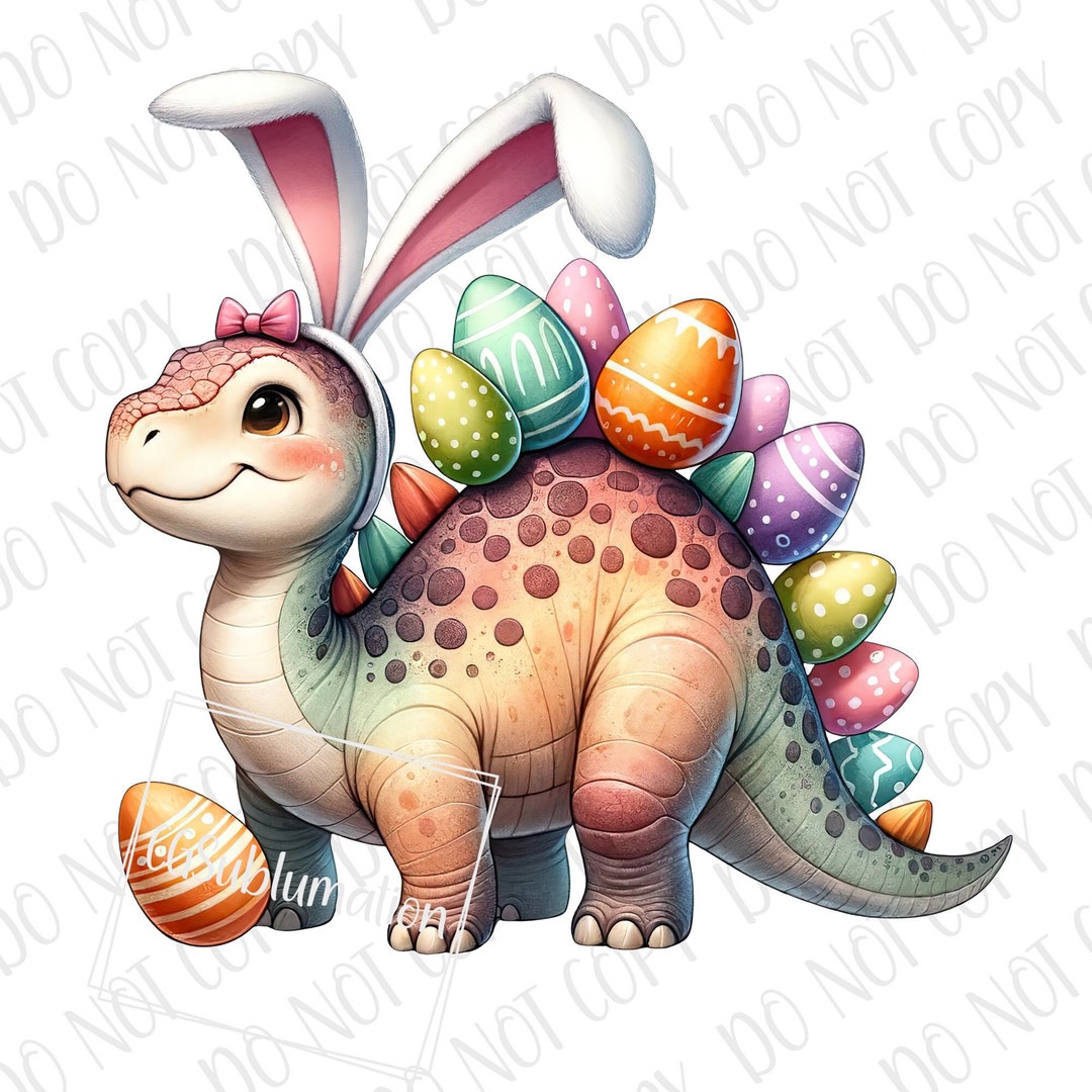 Easter Dinosaur PNG | Stegosaurus Sublimation | Digital Download ...