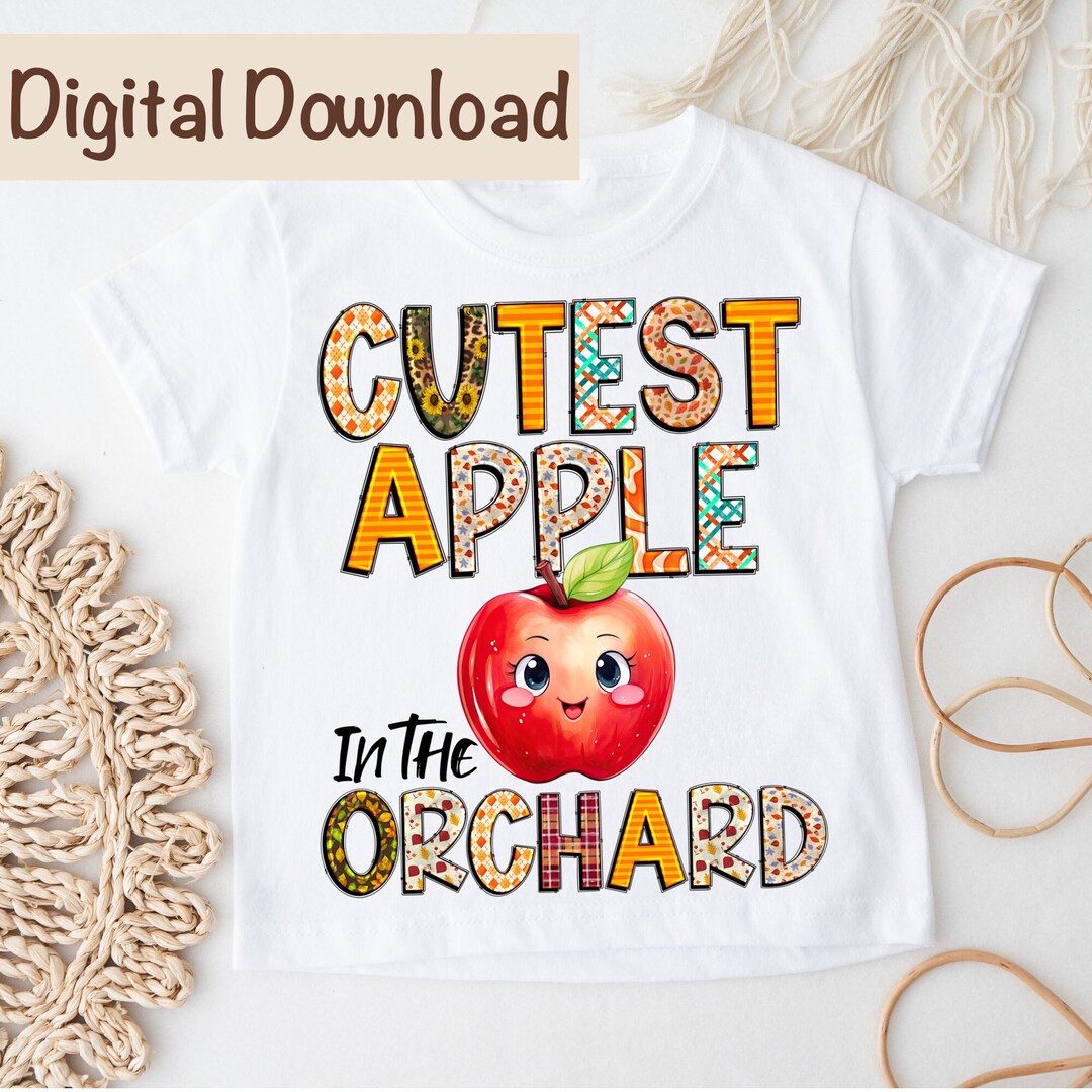 Cutest Apple in the Orchard Png, Cute Apple PNG, Apple Picking ...