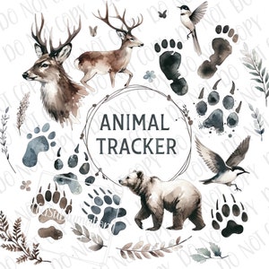 Animal Tracker PNG, Hunting Sublimation Digital Download Rabbit Bear ...