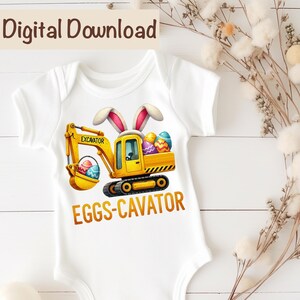 Easter Excavator PNG, Construction Truck Sublimation, Digital Download ...