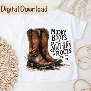 Little Cowboy Png | Muddy Boots and Southern Roots PNG | Rodeo Cowboy ...